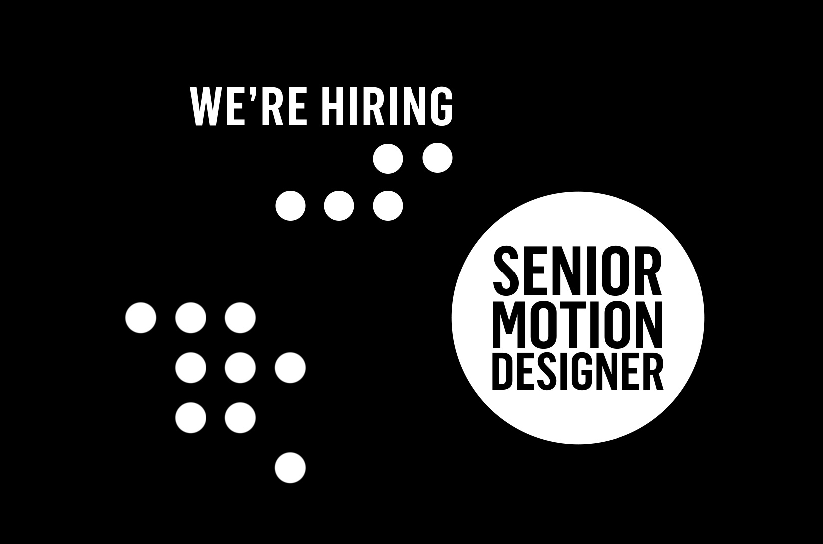 Wanted Senior Motion Graphics Designer in London | Silk Factory